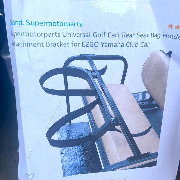 None | Other | Universal Golf Bag Holder Bracket Attachment Cart Rear ...